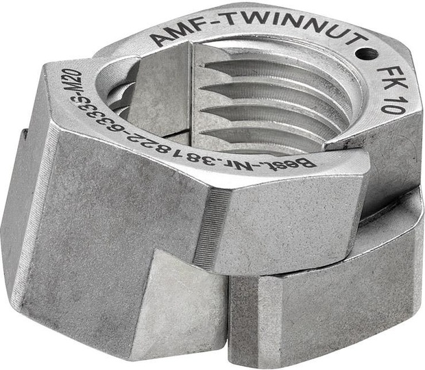 TWINNUT-Mutter utan fläns DIN 6333S M6 Nv. 10mm